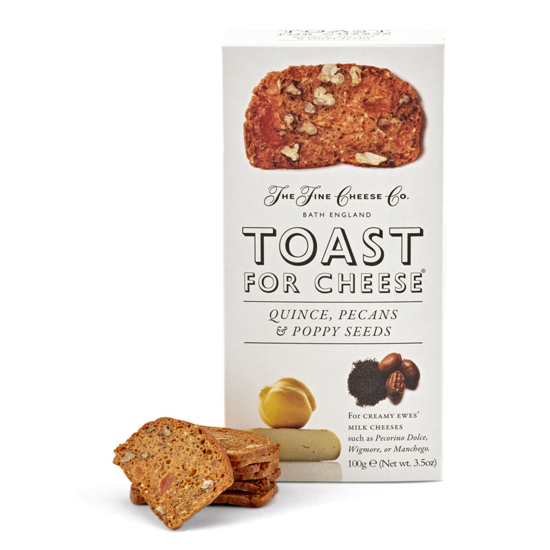 The Fine Cheese Co. Toast for Cheese - Quince, Pecan and Poppy Seeds 100g
