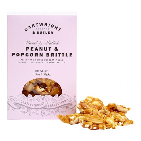 Cartwright & Butler Peanut & Popcorn Brittle in carton 100g
